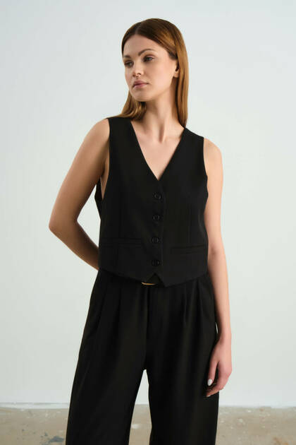 Zoe Clothing Brand Zoe Suit Siyah Yelek - Zoe Brand Shop