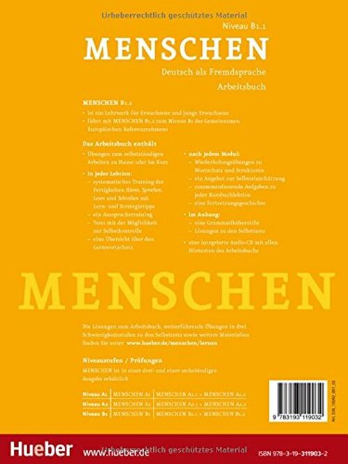 Menschen B1.1 Kursbuch+Arbeitsbush+DVD + AR Teknolojisi ile Kolay Öğrenme