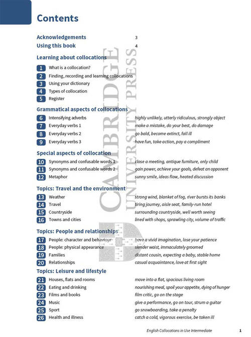 English Collocations in Use Intermediate Book with Answers
